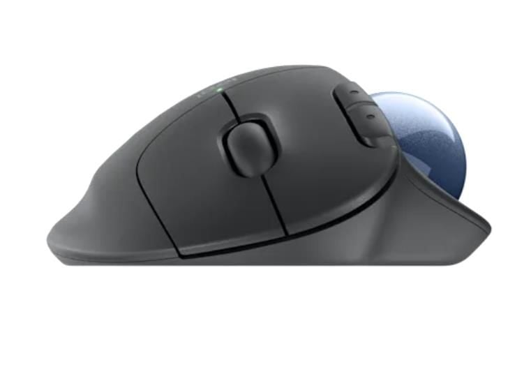 Logitech M575 Kablosuz Ergonomik Trackball Kurumsal Mouse - Siyah & Gri,