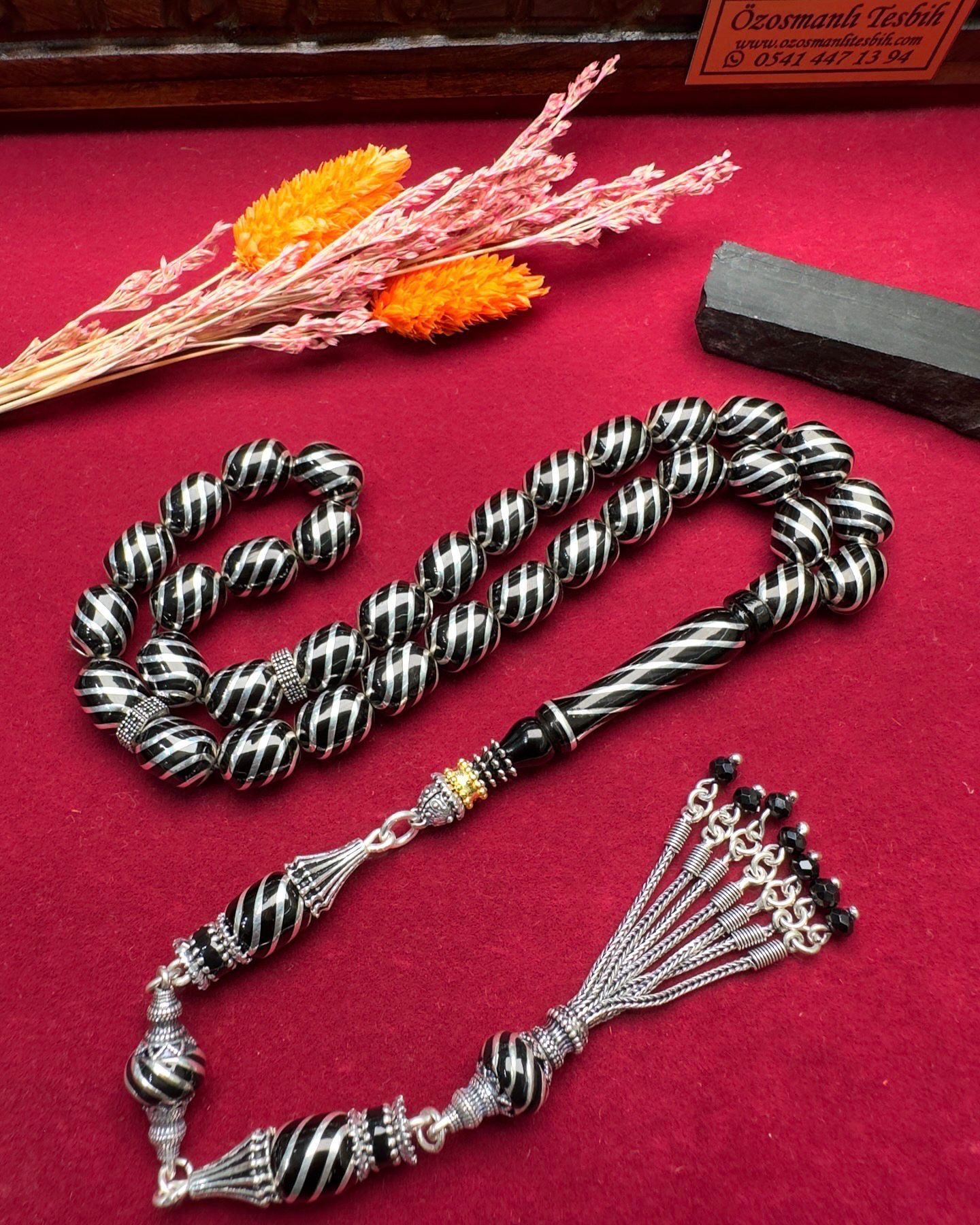 Çeşmi Nar Model Gümüş Yarma Erzurum Oltu Tesbih - Erzurum Oltu Taşı ...