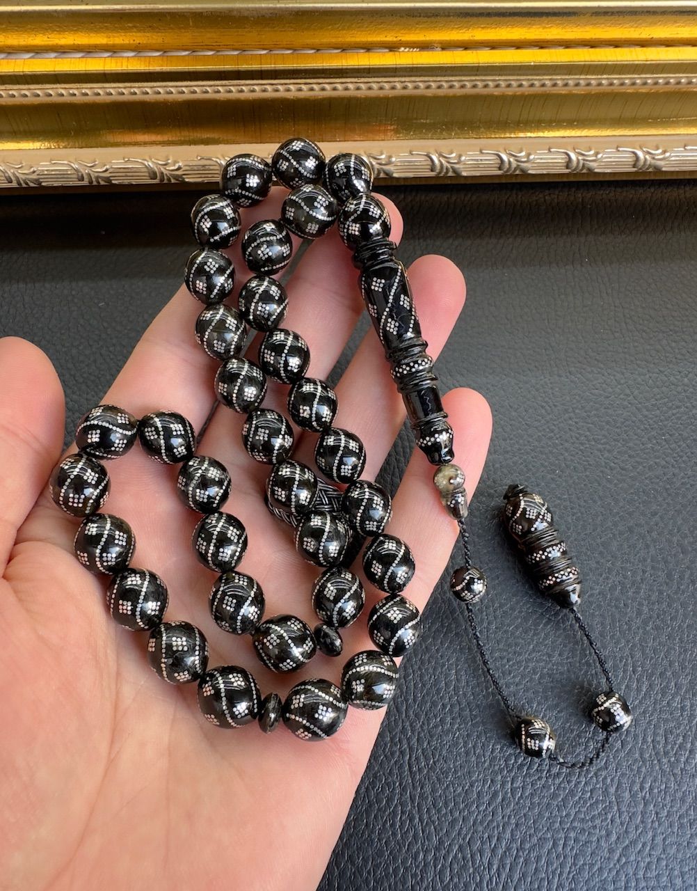 Armudi Model Gümüş İşlemeli Caretta Bağa Tesbih - Şişirme ve Palet Bağa ...