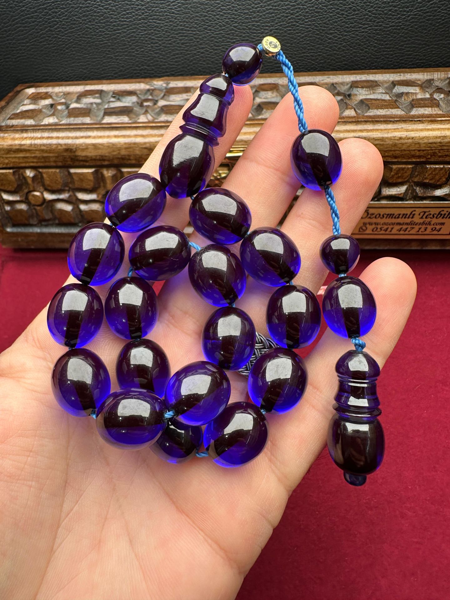 Parlement Mavi Kapsül Model Maskot Ateş Kehribar Tesbih - Ateş Kehribarlar