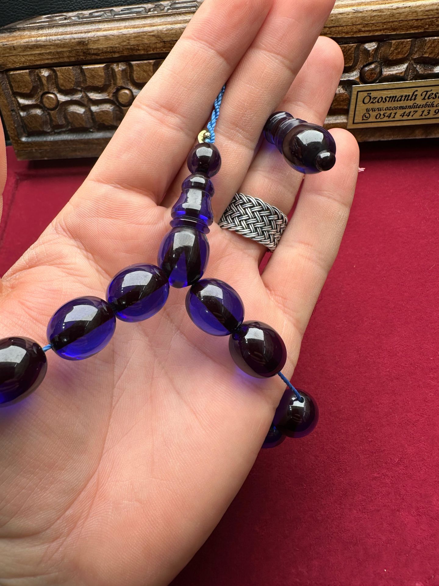 Parlement Mavi Kapsül Model Maskot Ateş Kehribar Tesbih - Ateş Kehribarlar