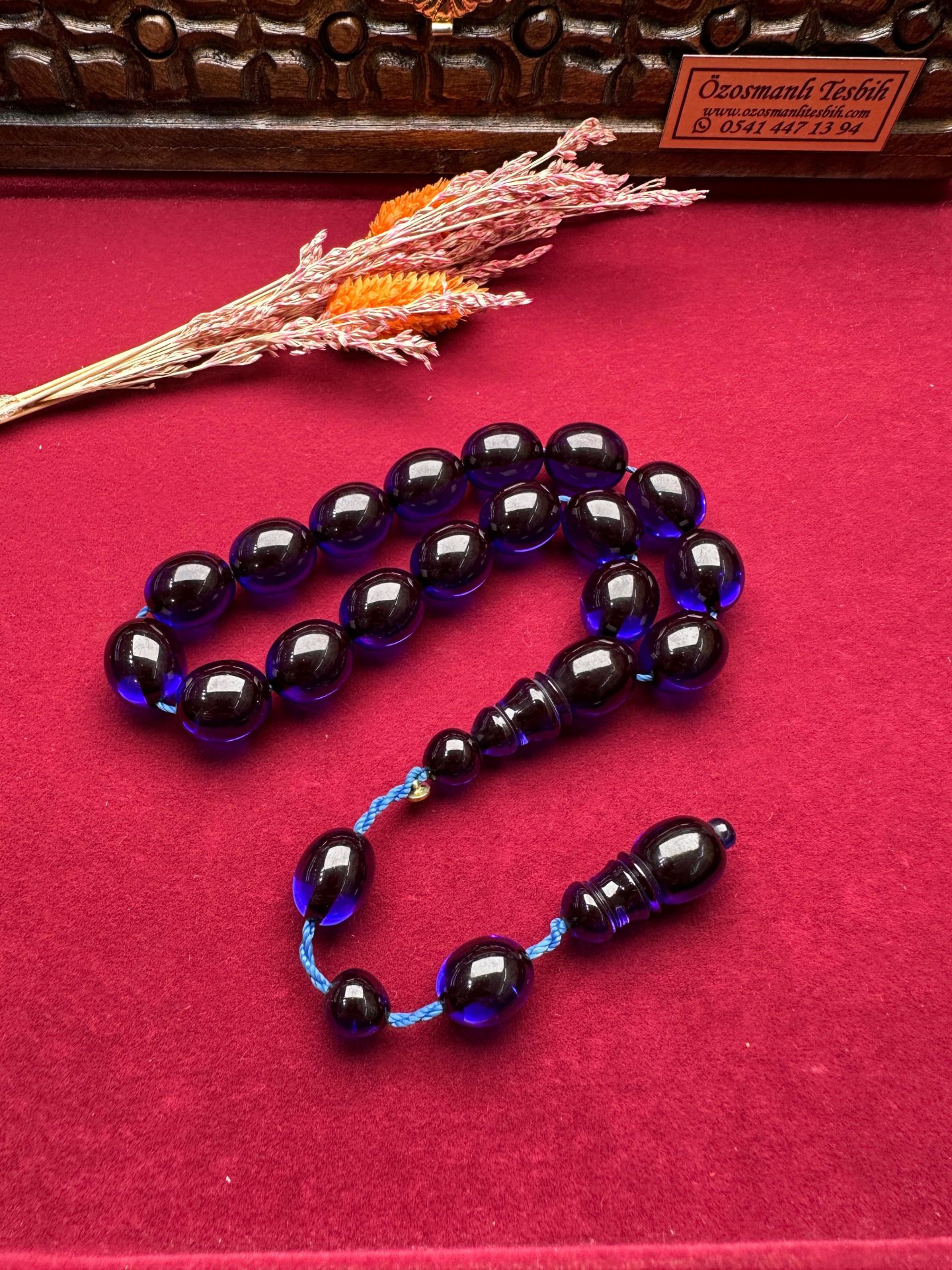 Parlement Mavi Kapsül Model Maskot Ateş Kehribar Tesbih - Ateş Kehribarlar