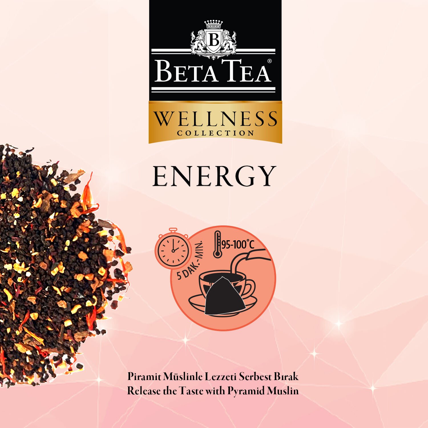 Beta Tea Wellness Energy Müslin Piramit Çayı: Doğanın Eşsiz Bir Buluşması