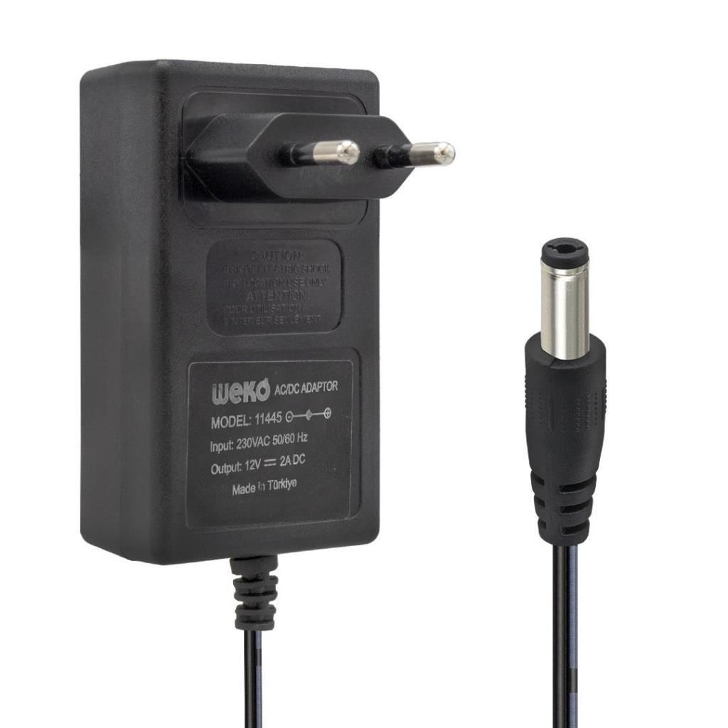 ADAPTÖR 12V 2A SWİTCH MODE PRİZ TİPİ 2,5*0,7 UÇLU WEKO I 111,86 TL I ...