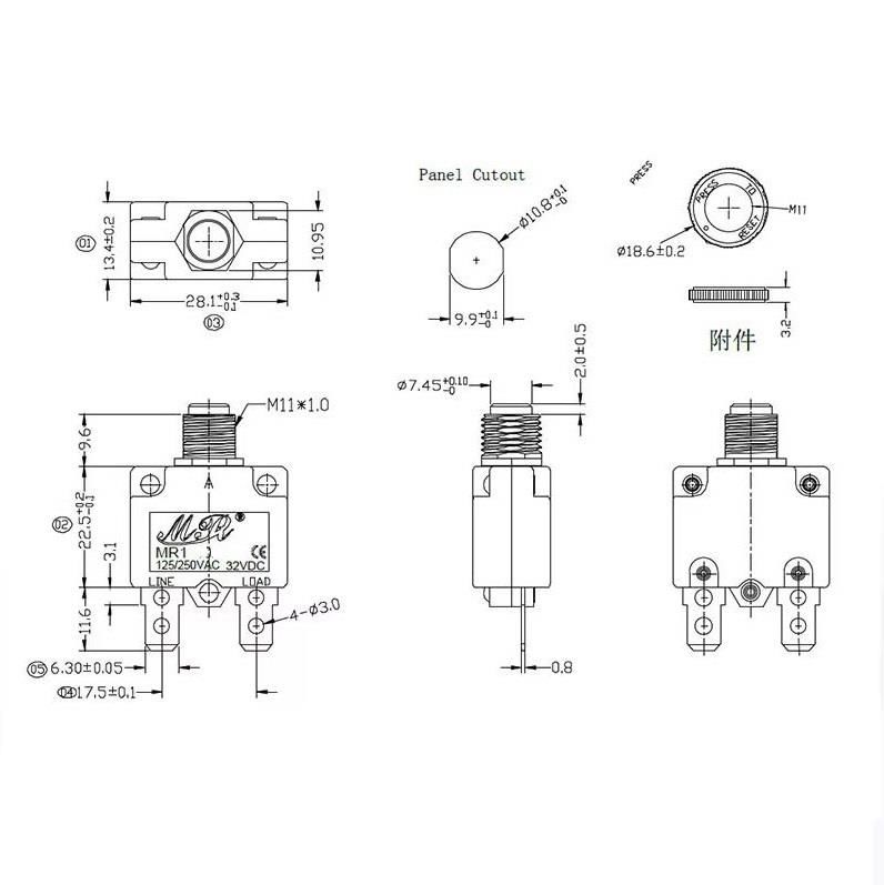Resetli Termik Sigorta 7 Amper 125/250v Ac 32v Dc IC-271S (MR-1) I 28,84 TL I Hatfon Elektronik ...