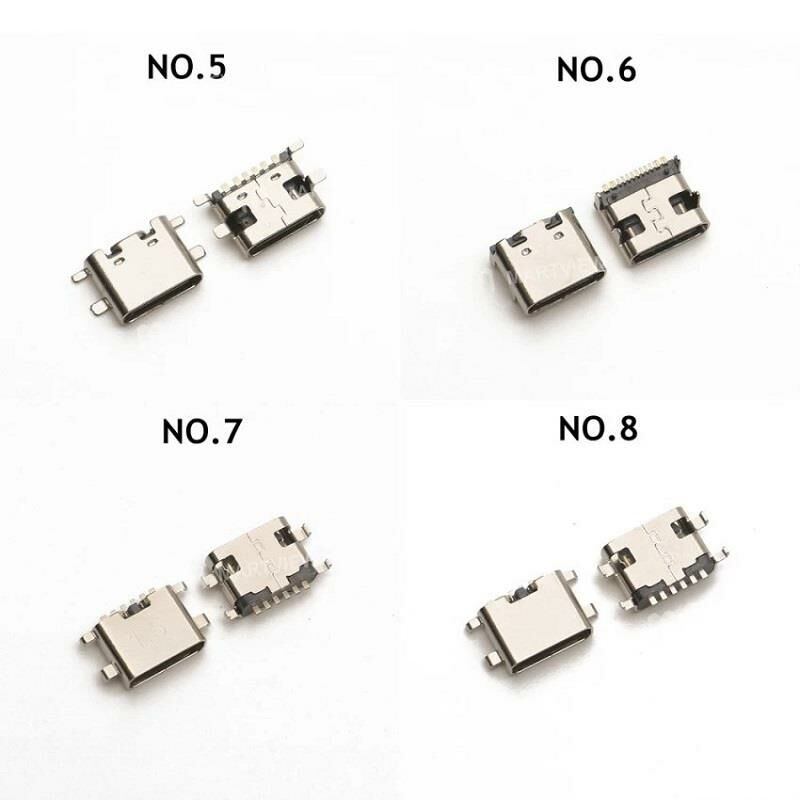 100 Adet Type-C Soket Seti Smd Dip 6-16 Pim 10 Çeşit Şeffaf Çantada I ...