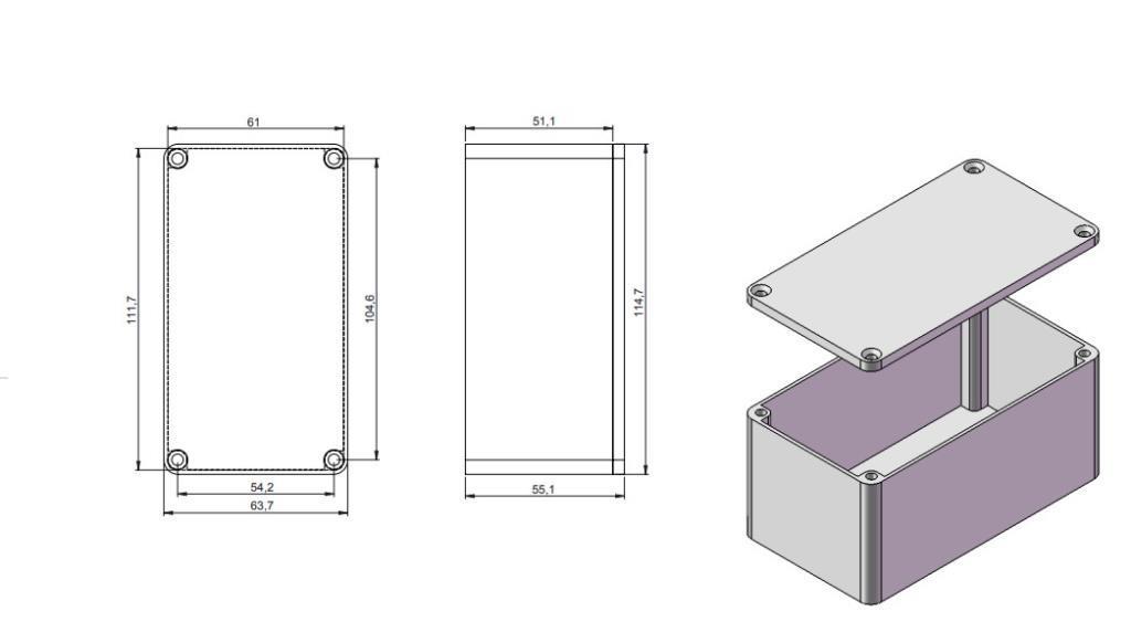AK-SE-405-C 114x64x55 Alüminyum Contalı Kutu I 834,02 TL I Hatfon ...