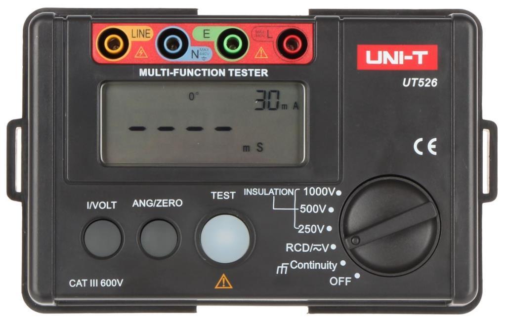 UNI-T UT 526 Kaçak Akım 1000V İzolasyon Test Cihazı RCD Tester UT526 I ...