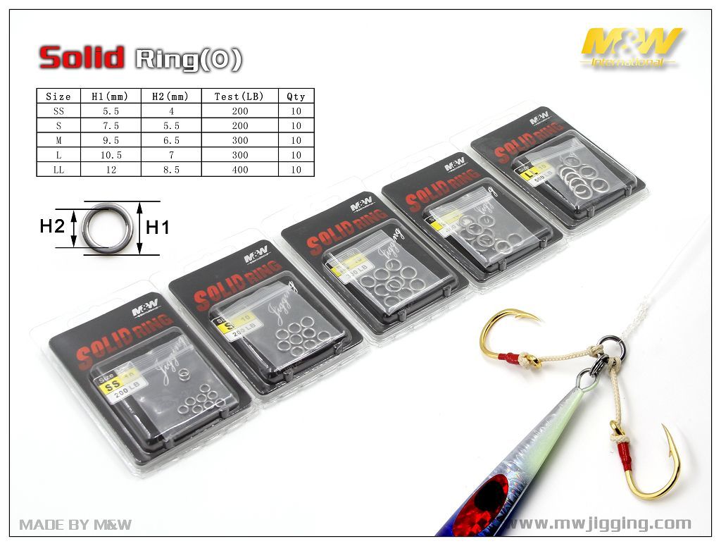 M&W Jigging Solid Ring M&W Halkalar | Hedef Balıkta