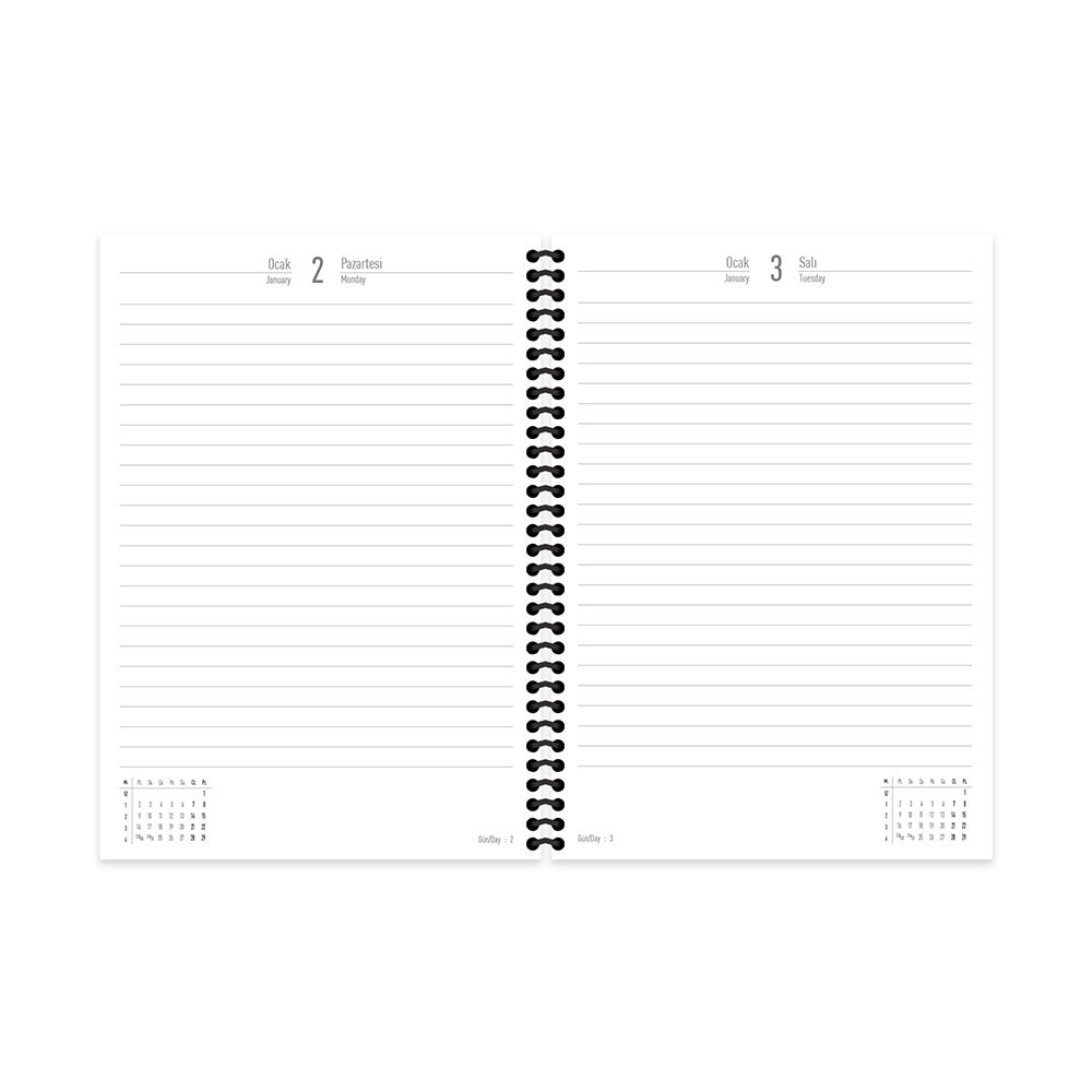 Keskin Color 2023 Günlük Spiralli Atatürk Ajanda 17x24 - Köseoğlu Kırtasiye