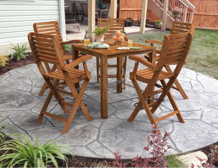 Masif Ahşap Bar Masası (90X90X95) CHICAGO İnterbuild - kolayyapi.com