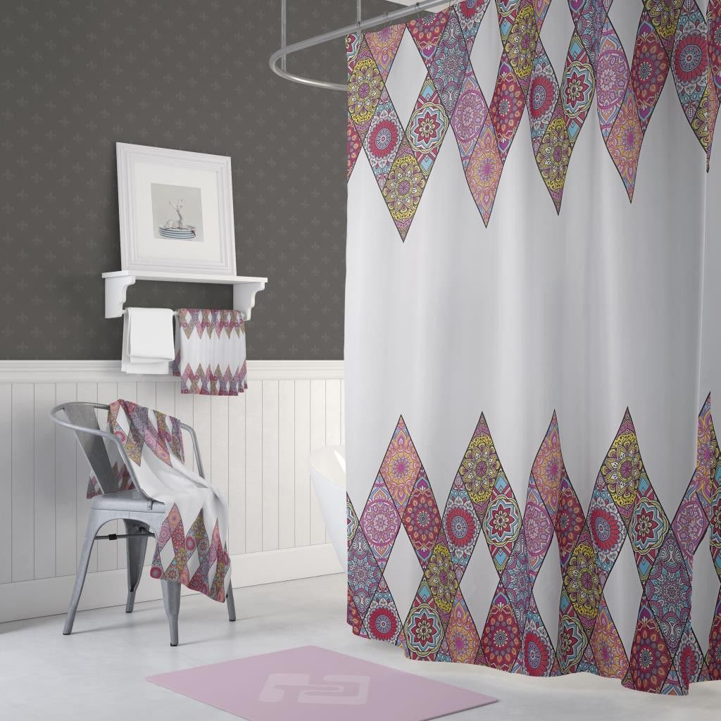 Banyo Perdesi 1x180x200 Tek Kanat Duş Perdesi Halka Hediyeli Duşakabin ...