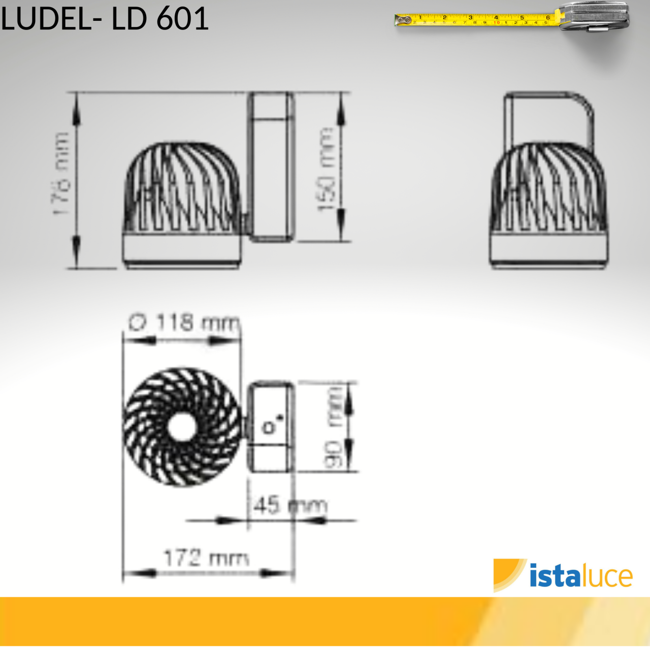 LUDEL LD 601 LED RAYSPOT ARMATÜR (MONOFAZE SOKETLİ) 6500K (Beyaz ...