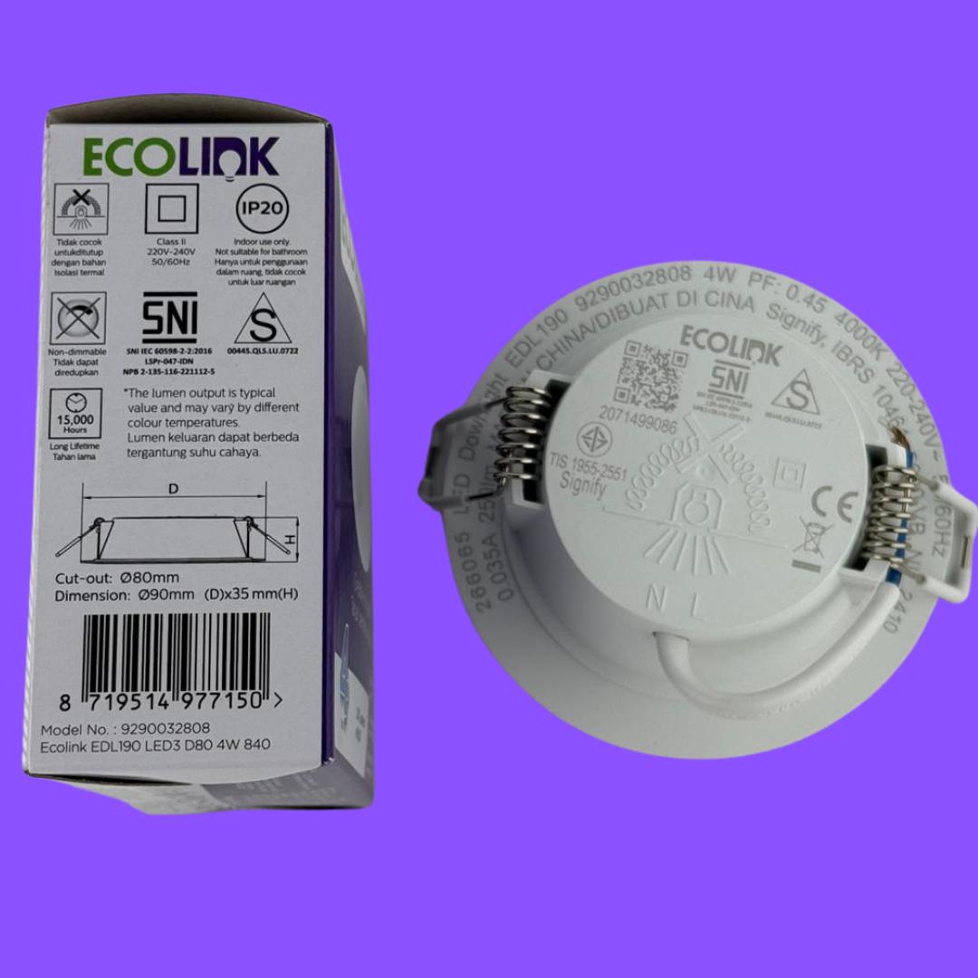 Ecolink EDL190 LED3 D80 4W slim downlight LedAydinlatma.com | Doğru ...