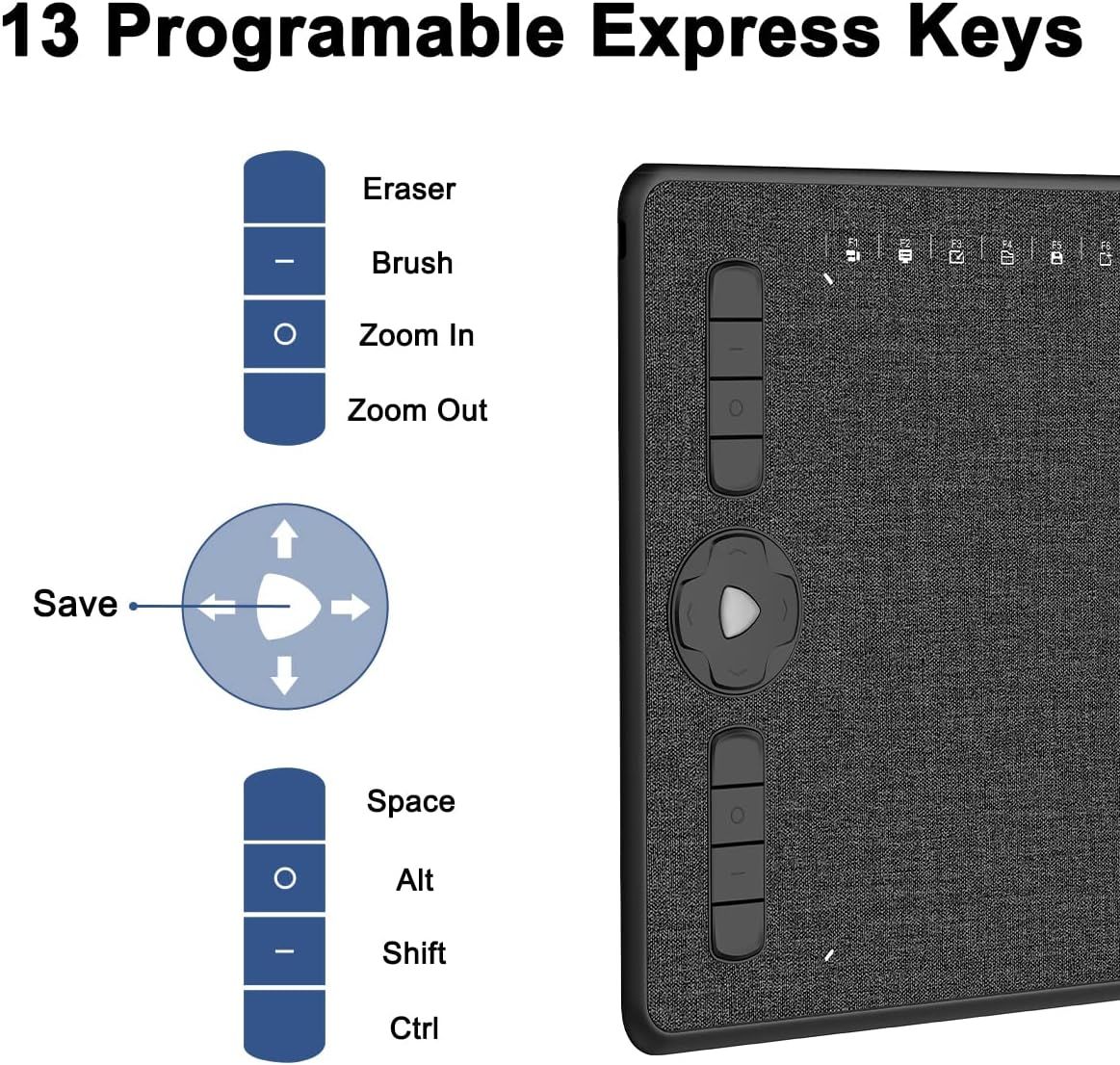 GAOMON M1230 Grafik Tablet 12 Inc Çizim Pedi