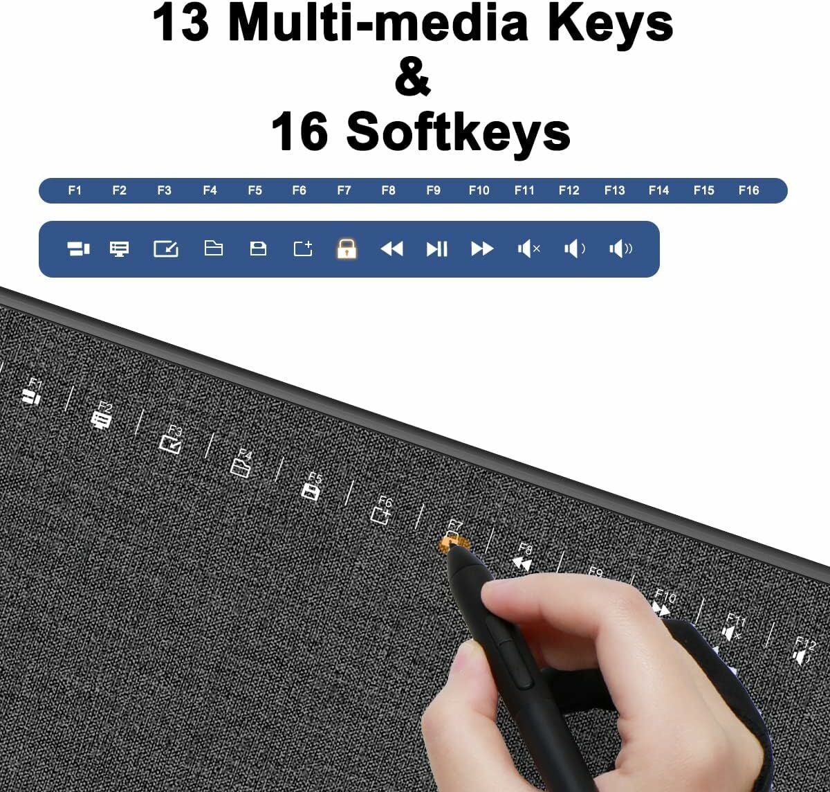 GAOMON M1230 Grafik Tablet 12 Inc Çizim Pedi