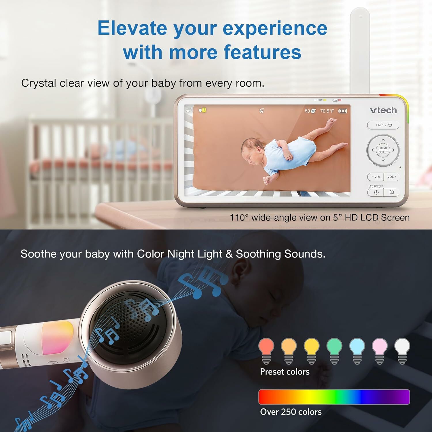 Vtech V Care 1080p Fhd Beşik Üstü Wifi Akıllı Bebek Monitörü