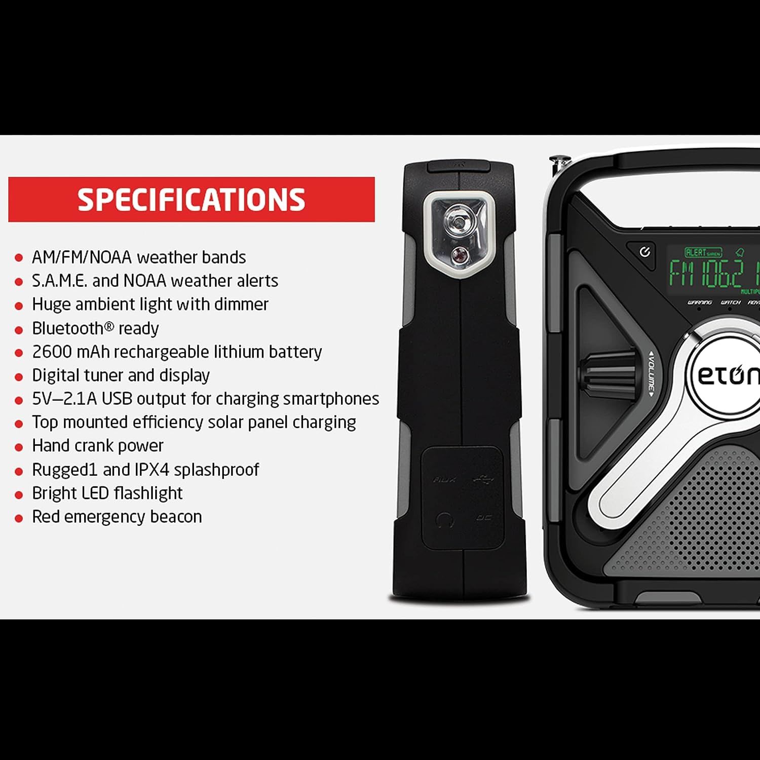 Eton Sidekick, Ultimate Camping AM/FM/NOAA Radyo Eton Sidekick, Ultimate Camping AM/FM/NOAA Radyo