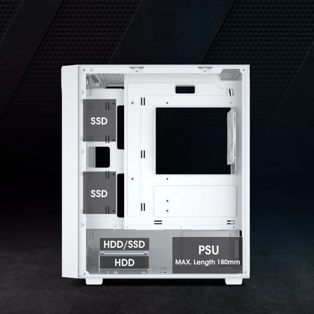 Vetroo M05 Micro ATX Temperli Cam Yan Panelli Bilgisayar PC Kasası M05 ...