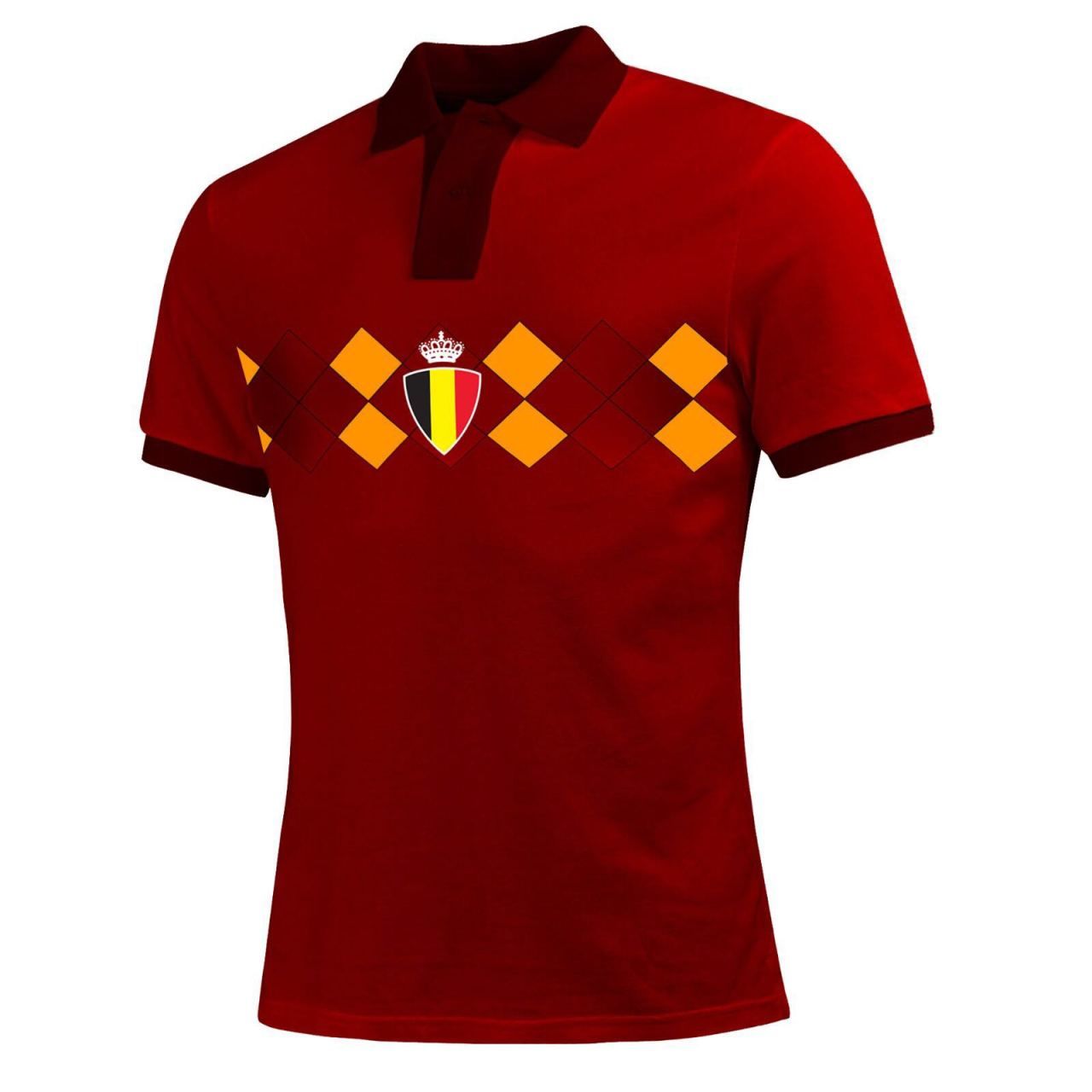 Les Diables Rouges - Belçika Milli Futbol Takımı Retro Polo Tişört S ...