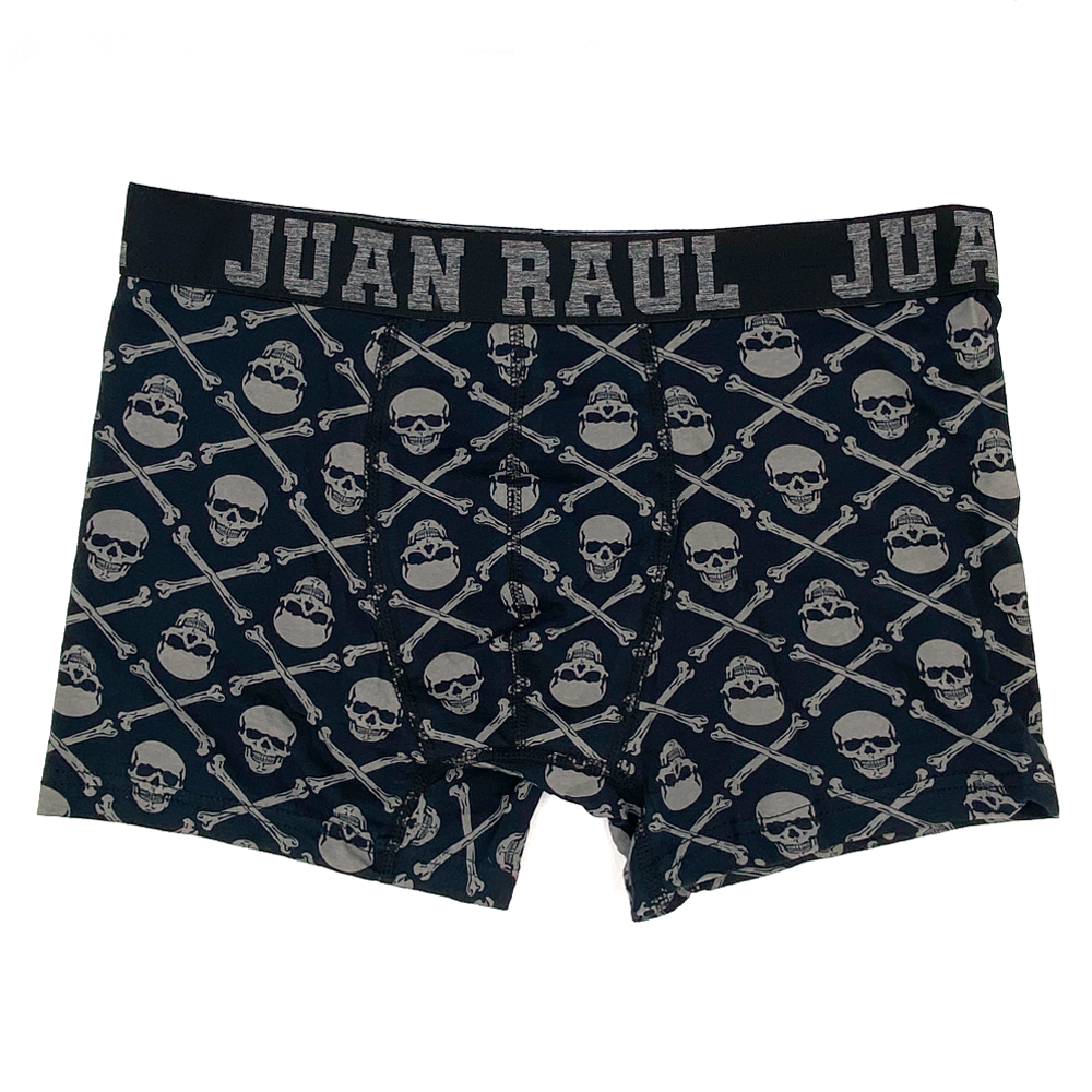 Juan Raul Erkek Boxer Siyah Kurukafa Kemik Desenli | Shop BmxTR