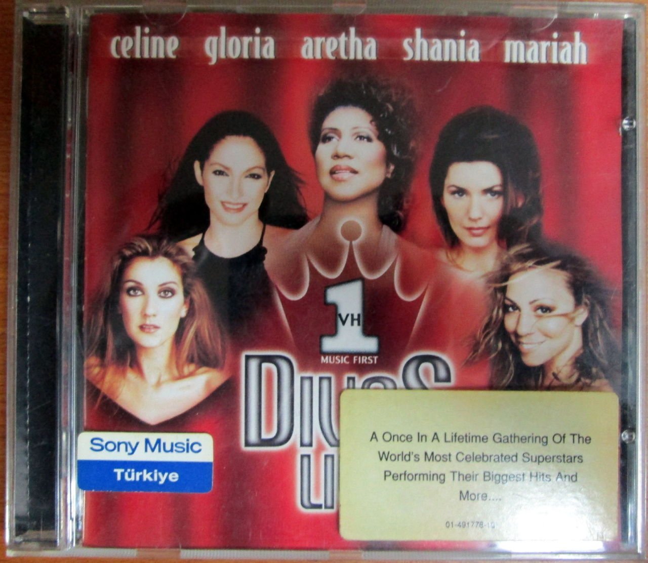 VH1 DIVAS LIVE - CELINE DION GLORIA ESTEFAN SHANIA TWAIN ARETHA FRANKLIM MARIAH CAREY - CD