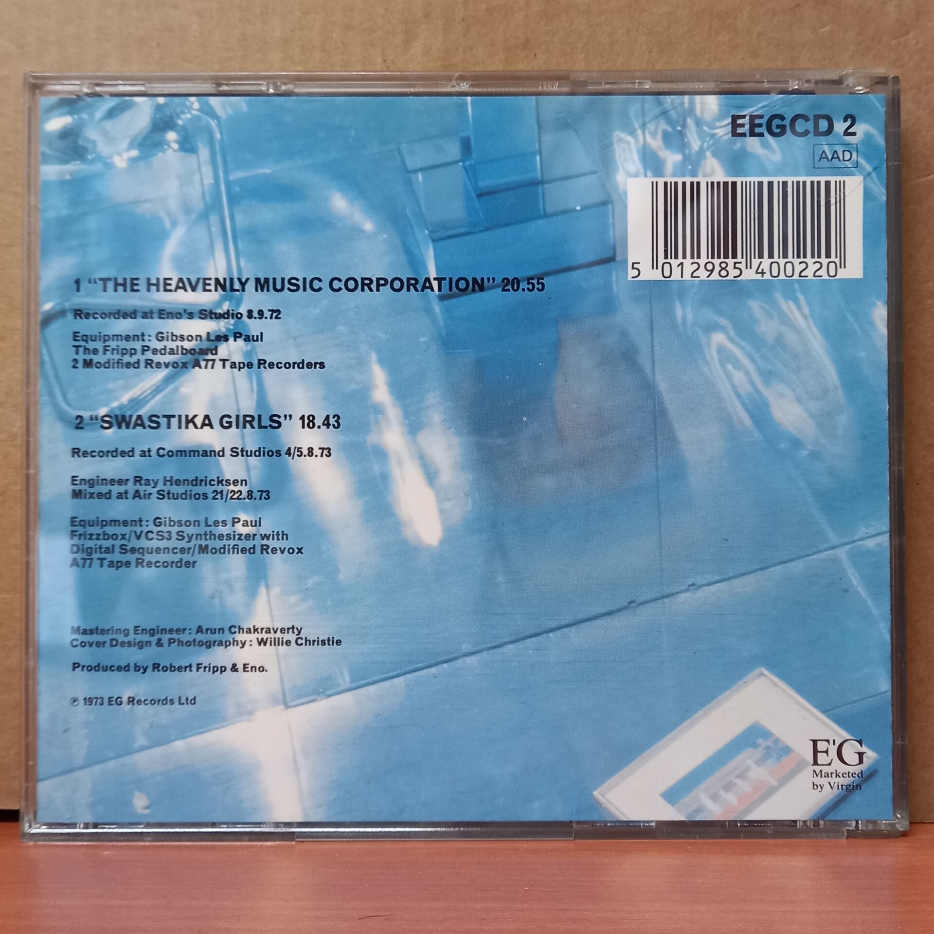 Fripp And Eno No Pussyfooting Cd 2el