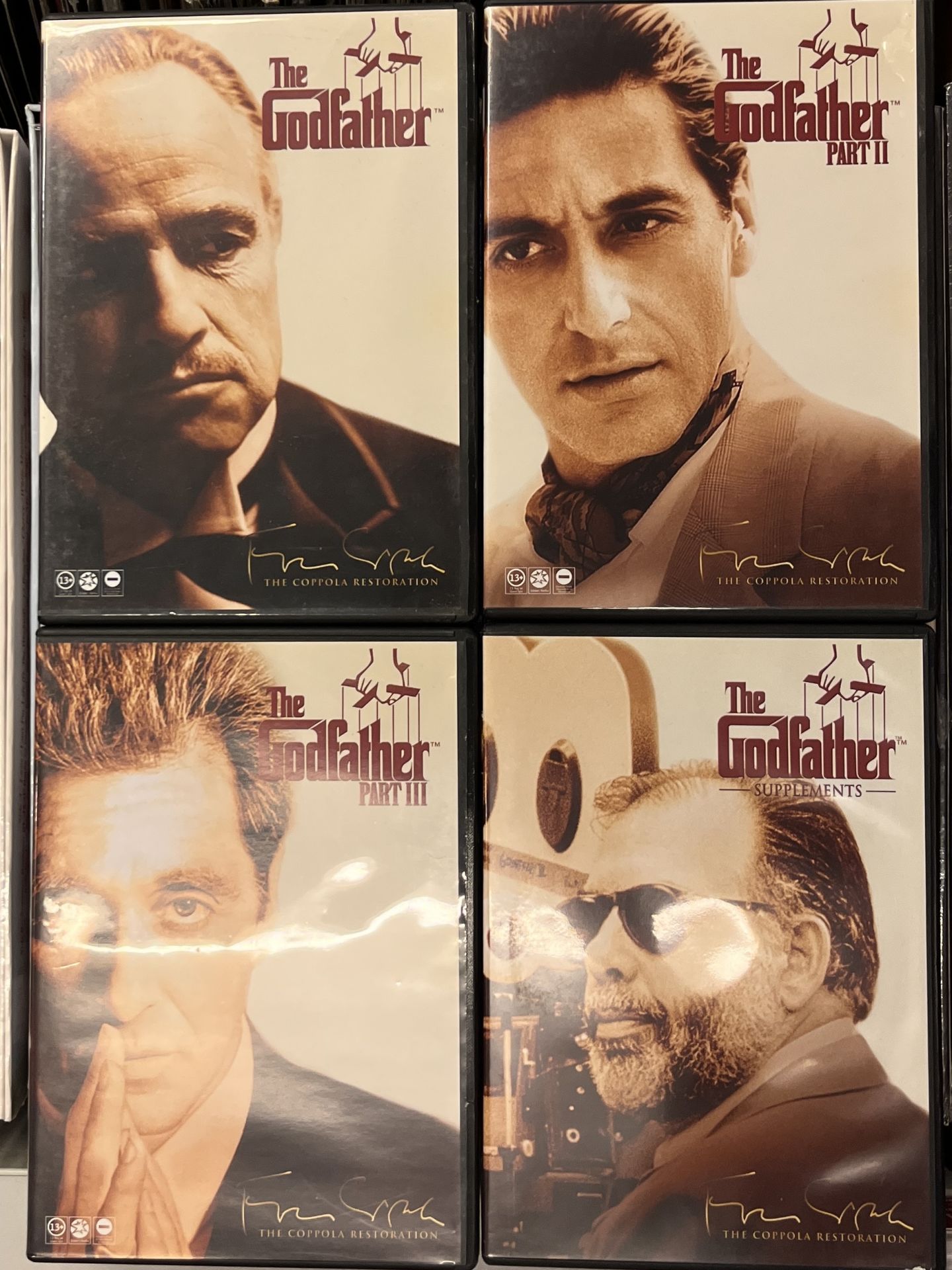 THE GODFATHER 1-2-3 THE COPPOLA RESTORATION - 5xDVD BOX SET 2.EL