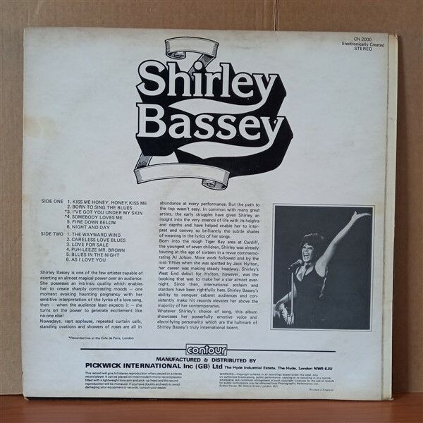 Shirley Bassey Shirley Bassey Lp 2el Plak