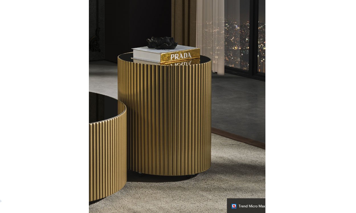 Guccix Golden Yan Sehpa - Mobilyabazari Yan Sehpa