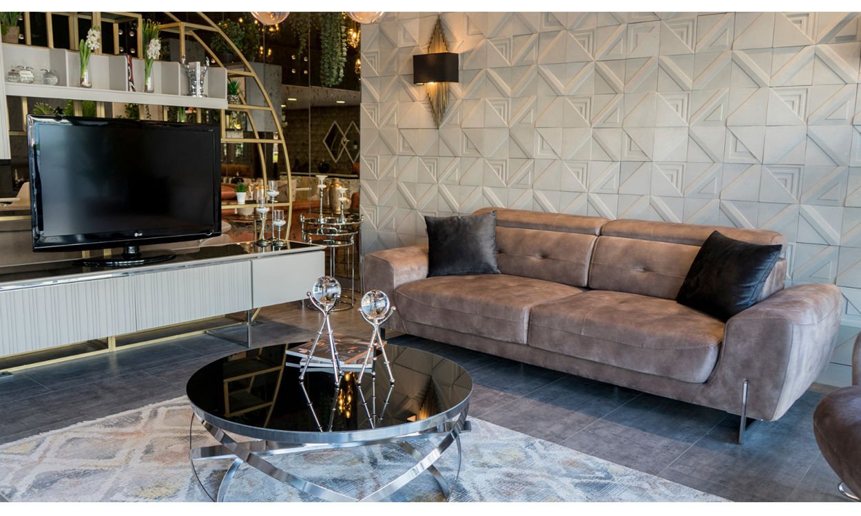 Lora Modern Üçlü Koltuk - Mobilyabazari Üçlü Koltuk