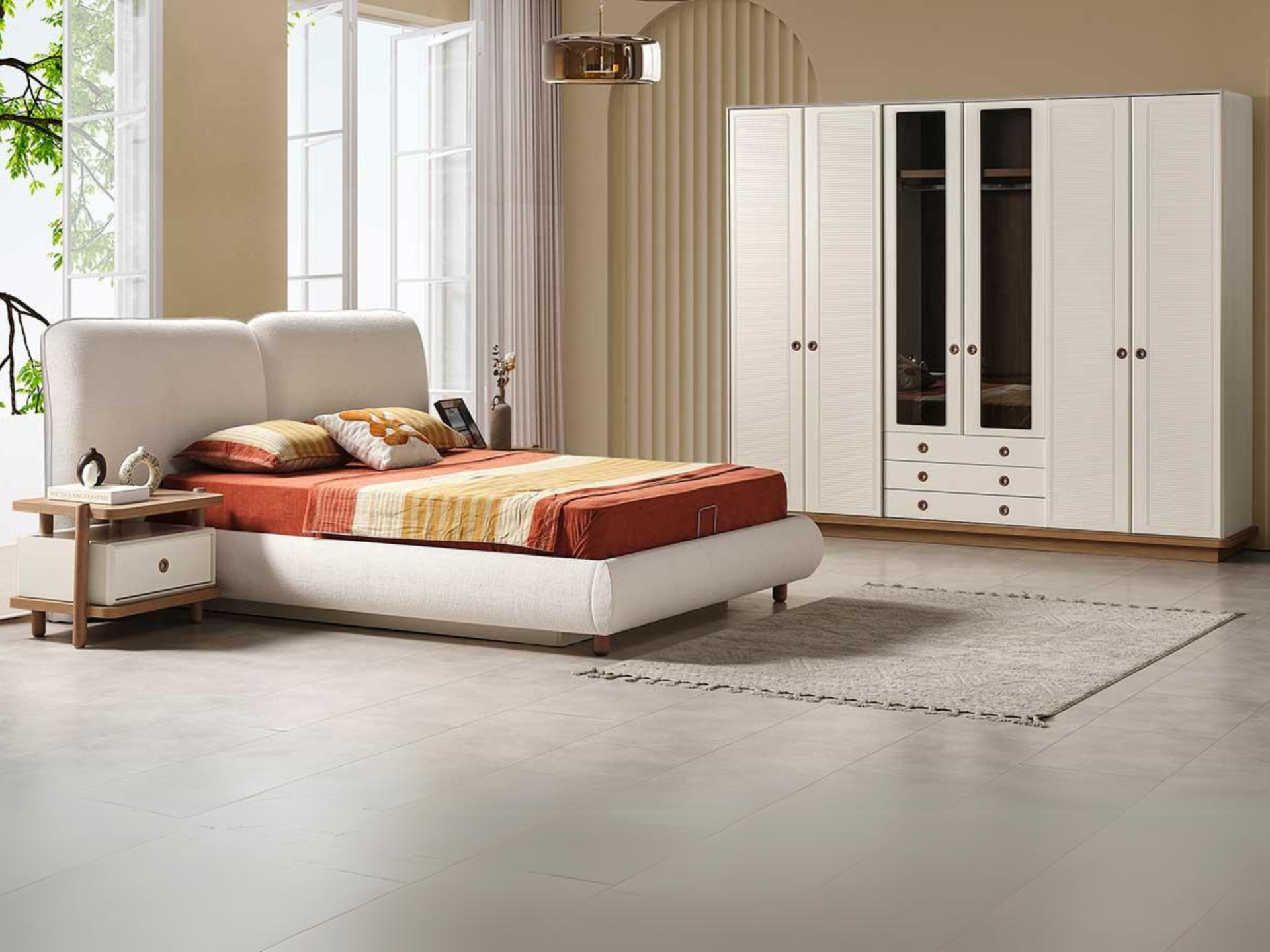 Prag Yatak Odası(Dolap) - Mobilyabazari 6 Kapılı Dolap