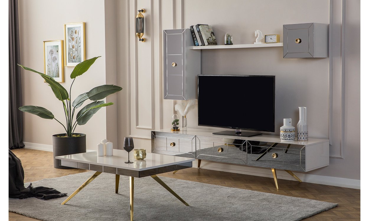 Lexus Tv Ünitesi (Beyaz) - Mobilyabazari Tv Ünitesi