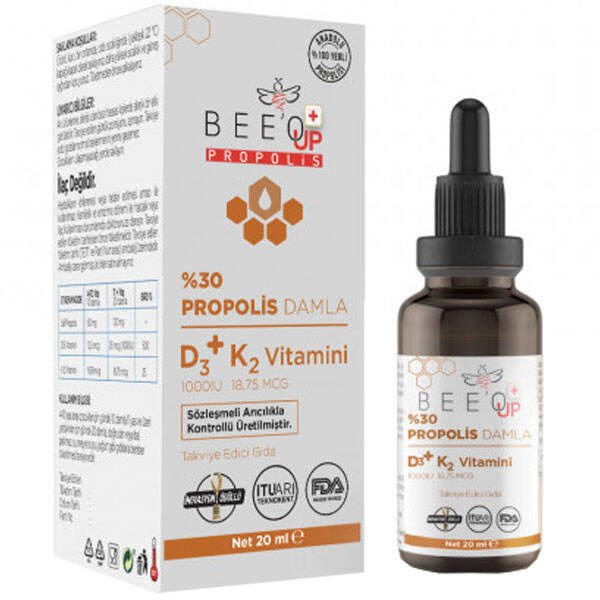 Bee'o Up %30 Propolis D3K2 Damla 20 ML