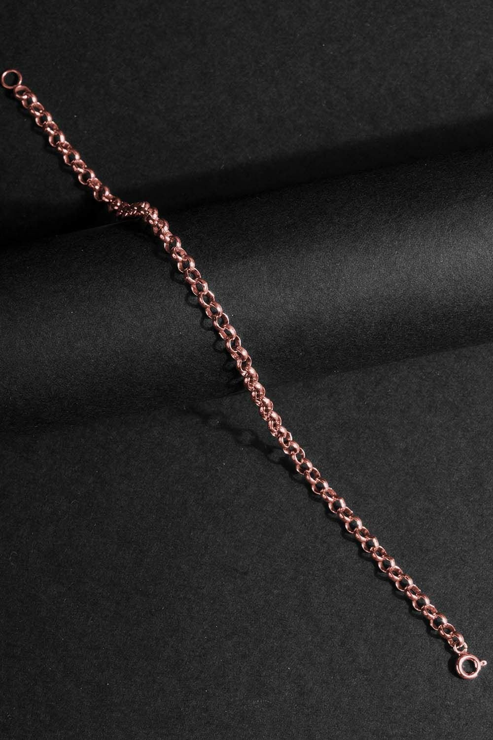 Doch Model Gümüş 3,75 mm Genişlik Bileklik 17 Cm - Rose Rengi | Takıdepo