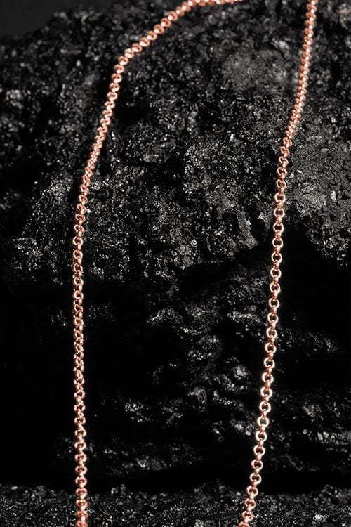 Doch Model Gümüş Zincir 1,70 mm Genişlik 75 Cm - Rose Rengi | Takıdepo