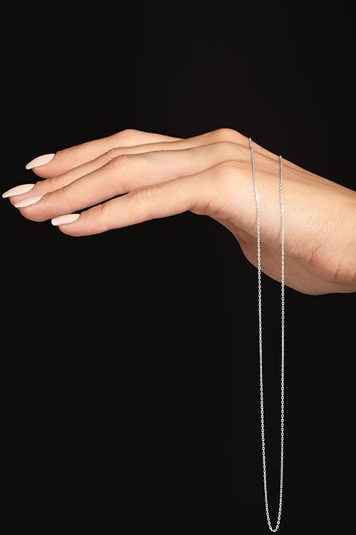 Forsa Model Gümüş Zincir 0,75 mm Genişlik | Takıdepo