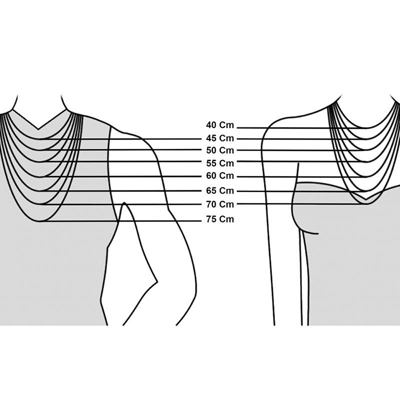 Forsa Model Gümüş Zincir 0,75 mm Genişlik 55 Cm - Altın Rengi | Takıdepo