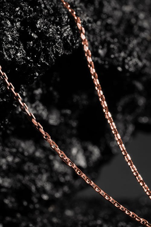 Forsa Model Gümüş Zincir 0,95 mm Genişlik 55 Cm - Rose Rengi | Takıdepo