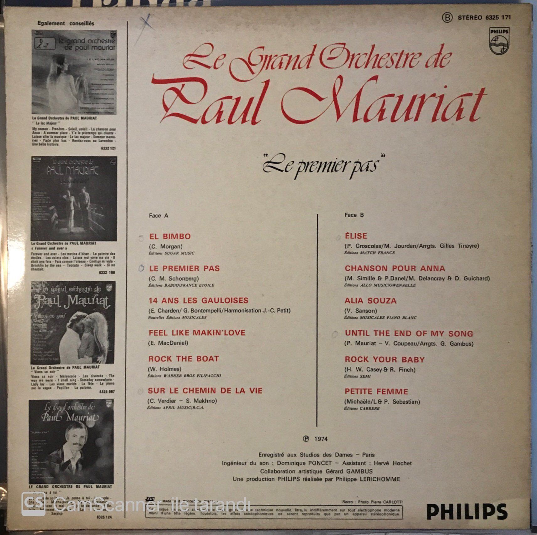 Le Grand Orchestra De Paul Mauriat El Bimbo Lp Plak Satın Al 0389