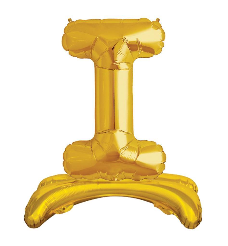 Ayaklı I harf Gold | Harf Folyo Balonlar