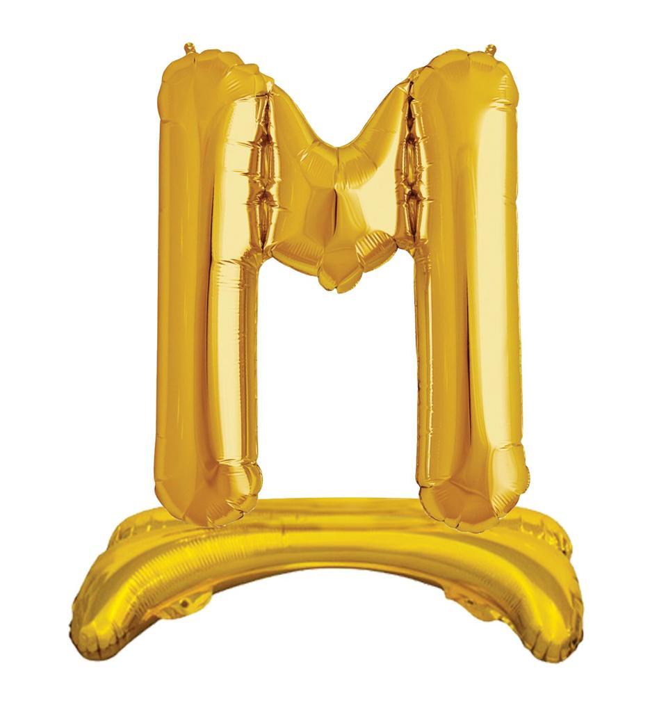 Ayaklı M harf Gold | Harf Folyo Balonlar
