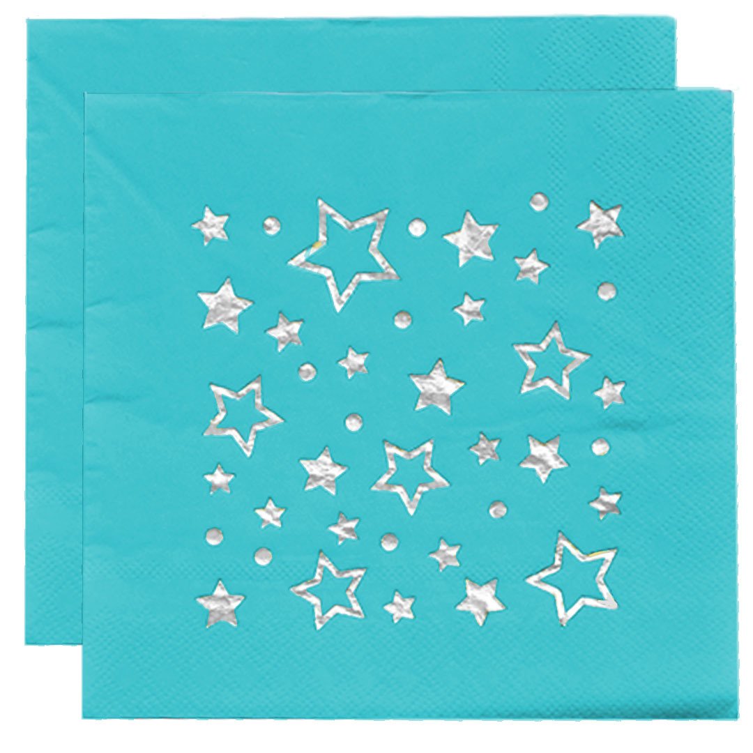 Lüks Yıldızlar Peçete Mavi | Doğum Günü Parti Peçeteleri
