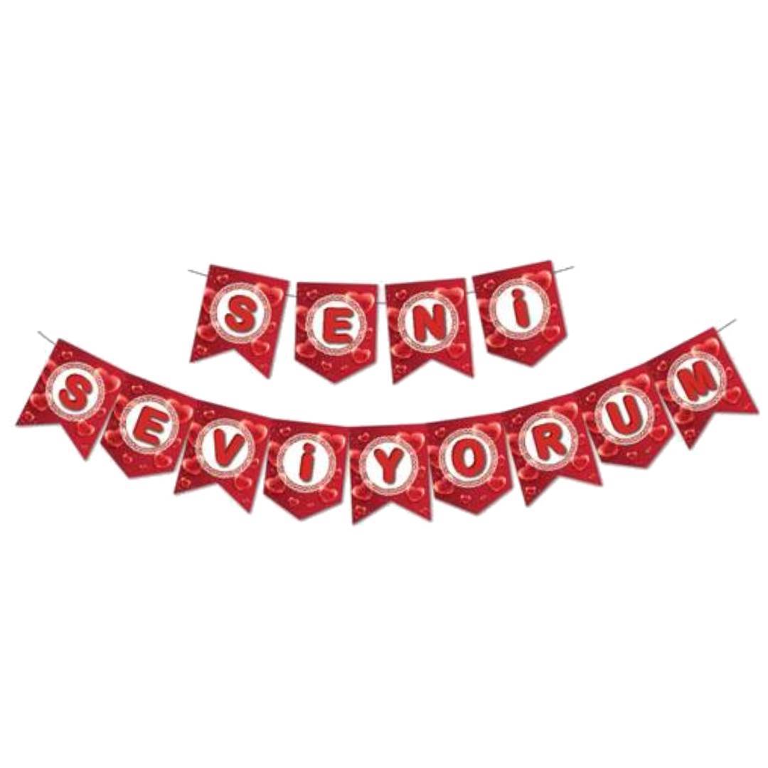 Seni Seviyorum Banner | İyiki Doğdun Banner Süsler | Parti Banner Süsleri