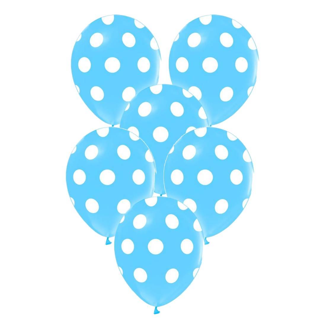 Beyaz Puantiyeli Mavi Balon 100 Adet | Baskılı Balon | Lisanslı Baskılı ...
