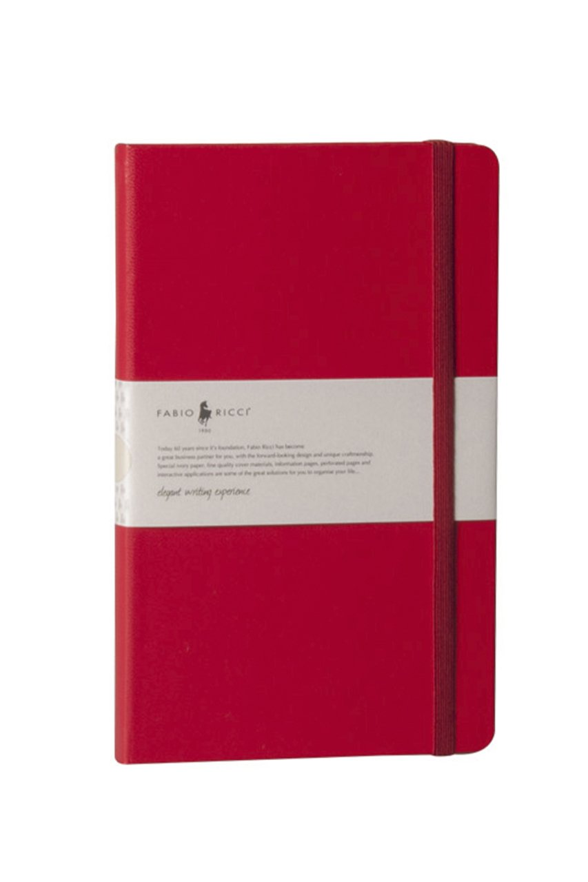 Fabio Ricci Elio 13x21cm Çizgisiz Defter Kırmızı