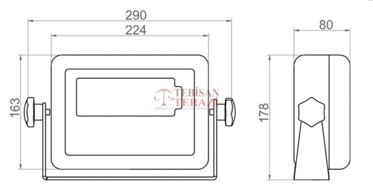 TEM TEB PASLANMAZ TARTIM İNDİKATÖRÜ LCD ( SİYAH / BEYAZ )