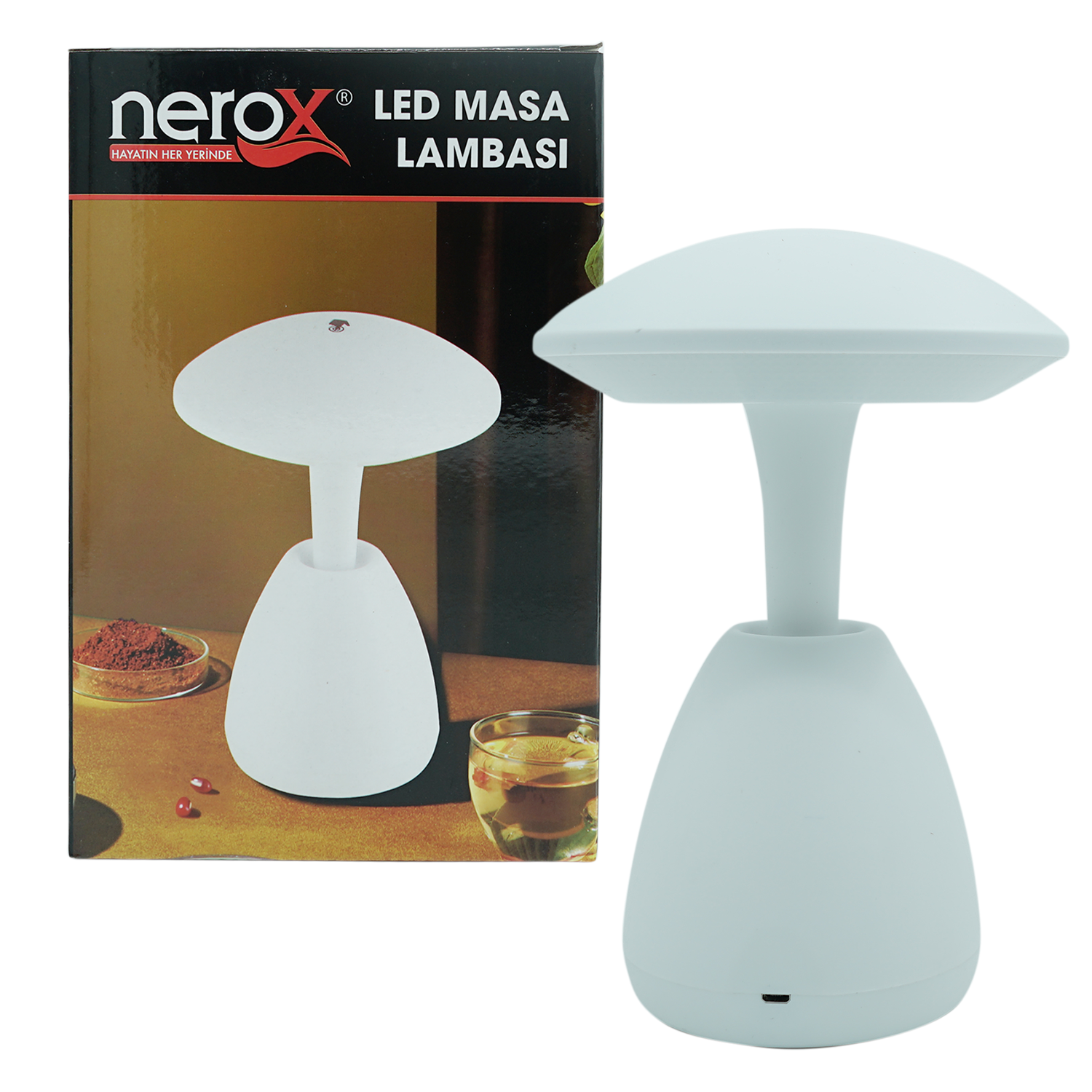 Nerox Masa Lambası Led Sarjlı Mantar NRX-0871