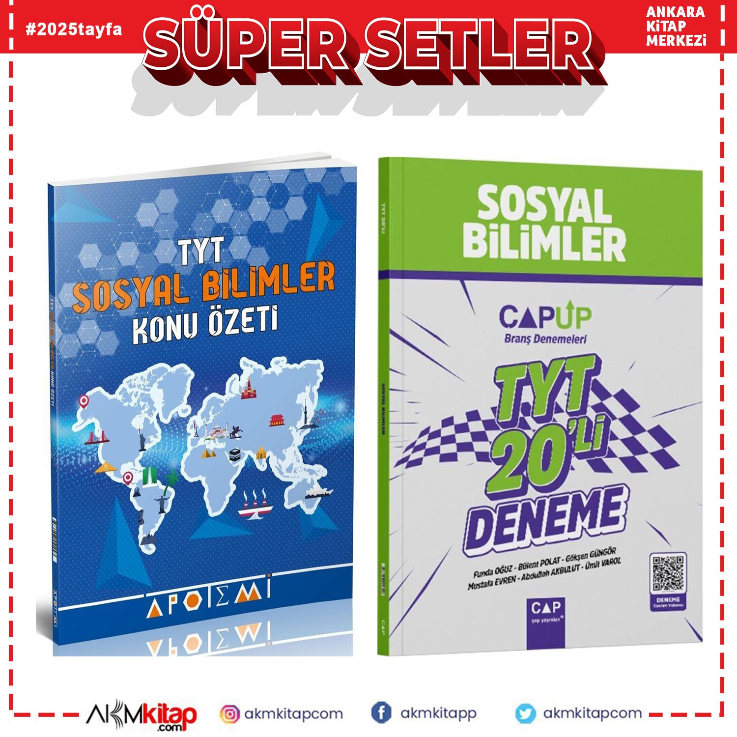 Apotemi TYT Sosyal Konu Özetli ve Çap Sosyal Deneme Seti 2 Kitap | Akm ... Apotemi TYT Sosyal Konu Özetli ve Çap Sosyal Deneme Seti 2 Kitap | Akm ...