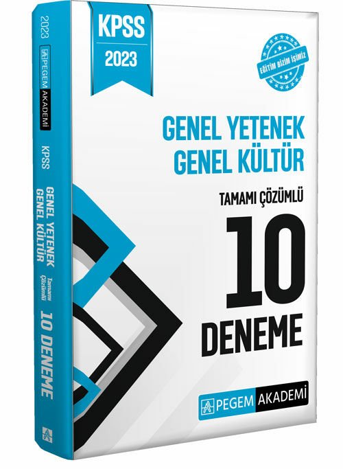 2023 KPSS Genel Yetenek Genel Kültür 10 Deneme Pegem Yayınları | Akm Kitap 2023 KPSS Genel Yetenek Genel Kültür 10 Deneme Pegem Yayınları | Akm Kitap